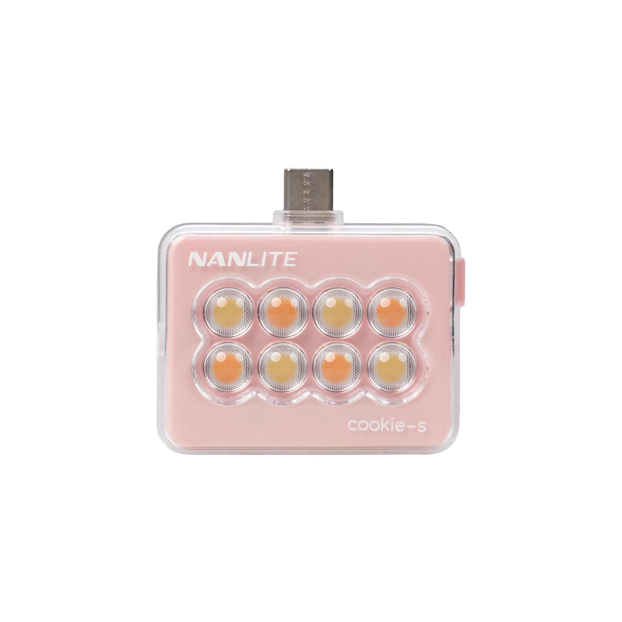 cookie-s USB-C Plug-In Round LED Light Coral Pink | Nanlite